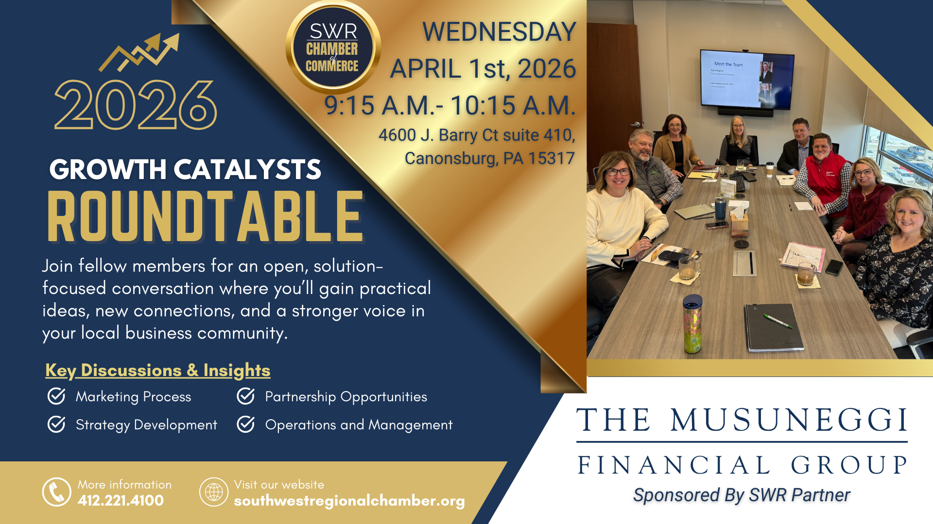 April Growth Catalyst Round-Table - Southwest Regional Chamber of Commerce